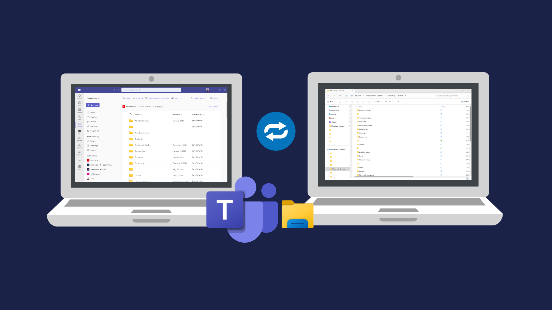 How to Sync Teams Files to File Explorer | Breakwater IT