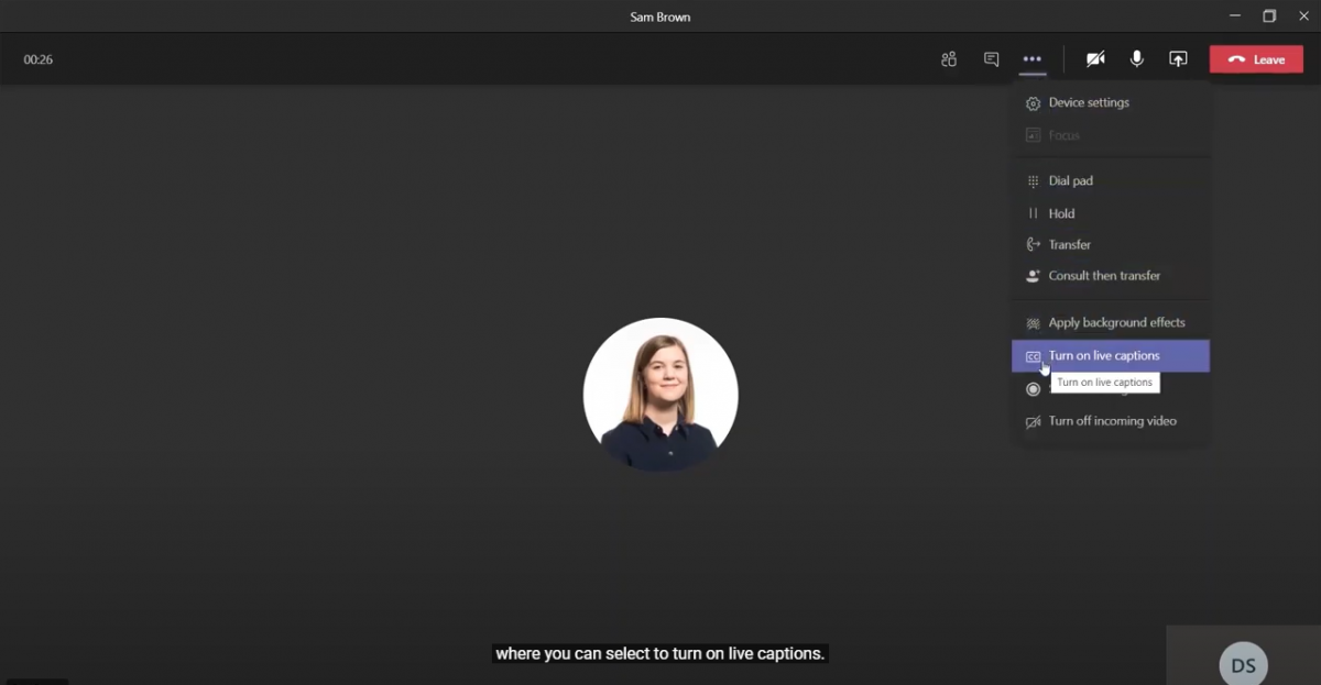 How to Use Microsoft Teams Live Captions | Video Demo | Breakwater IT