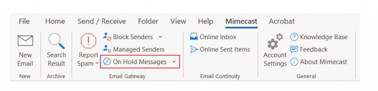 Mimecast In Outlook Free User Guide Breakwater It
