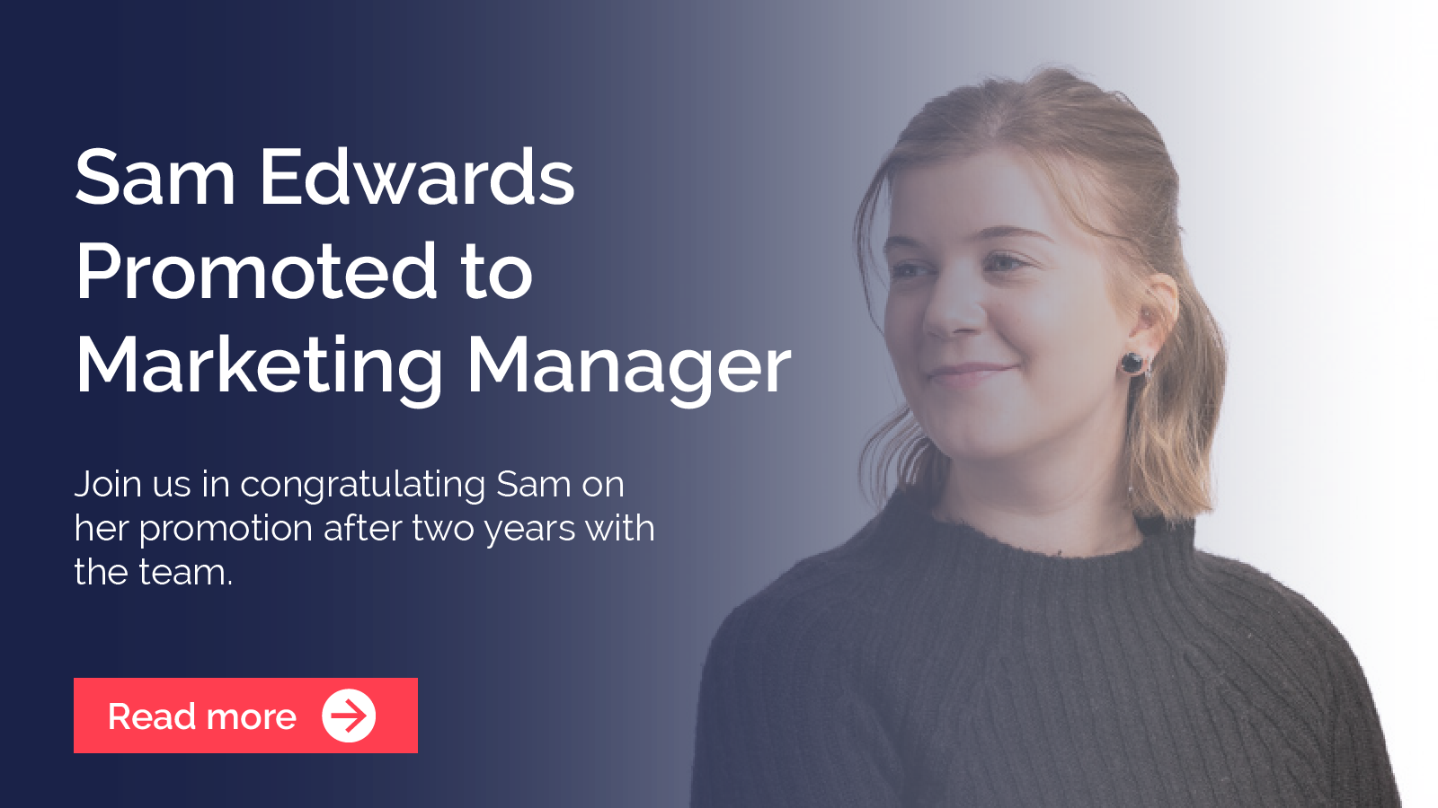 Sam Promoted to Marketing Manager | Breakwater IT